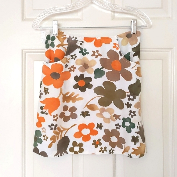 Express | Skirts | Nwot Vintage Express 0 Rayon Mini Skirt With Multi ...